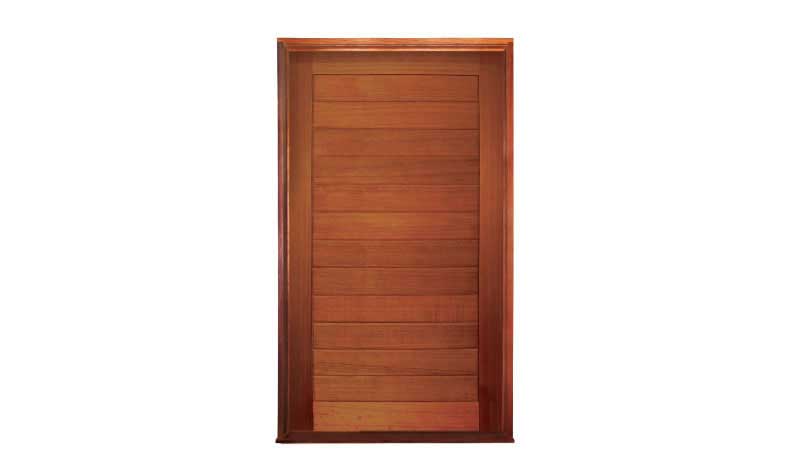 horizontal plank pivot: door in frame