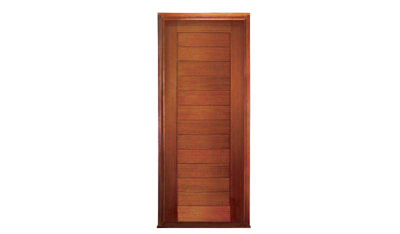 horizontal plank: door in frame