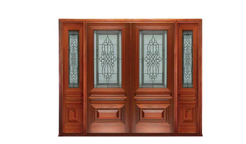 sovereign leadlight: double door + two sidelights